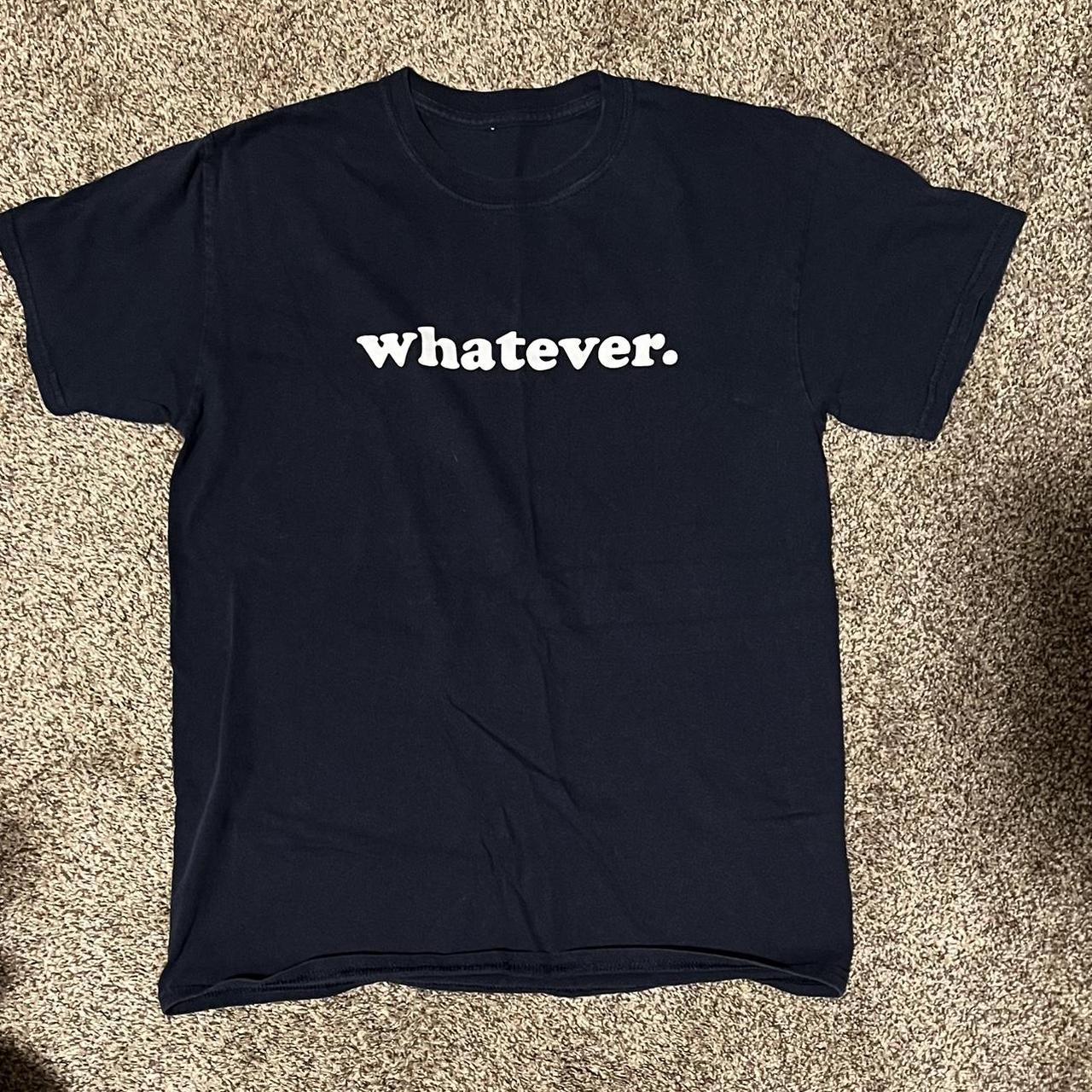 navy blue whatever shirt #depop #whatever #tshirt - Depop