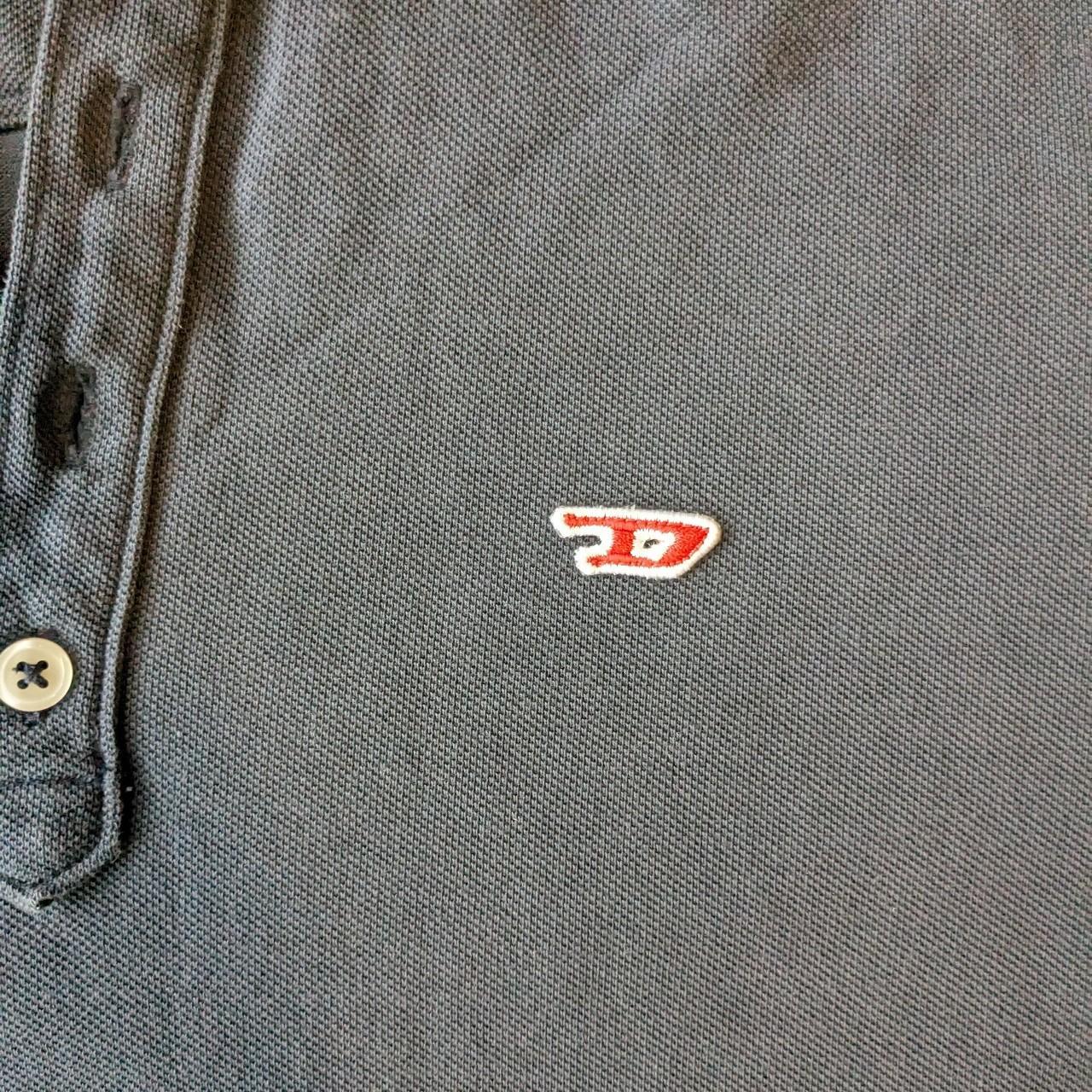 diesel crop sleeve logo polo, fits a medium to... - Depop