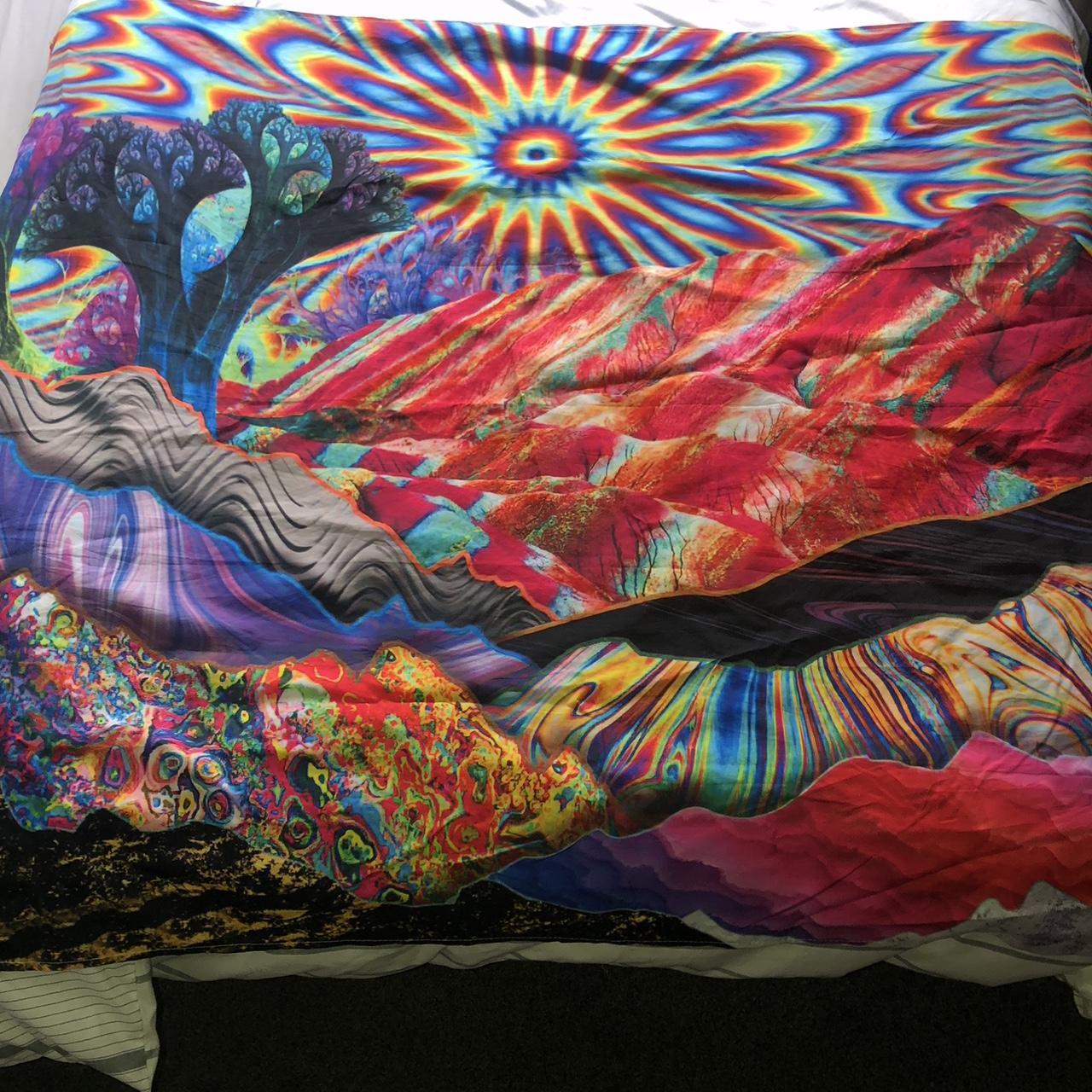 Psychedelic flag tapestry #flag #tapestry #acid... - Depop