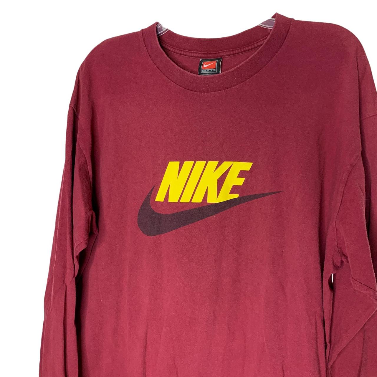 Nike Y2K Red Long Sleeve Shirt Large Gently worn... - Depop