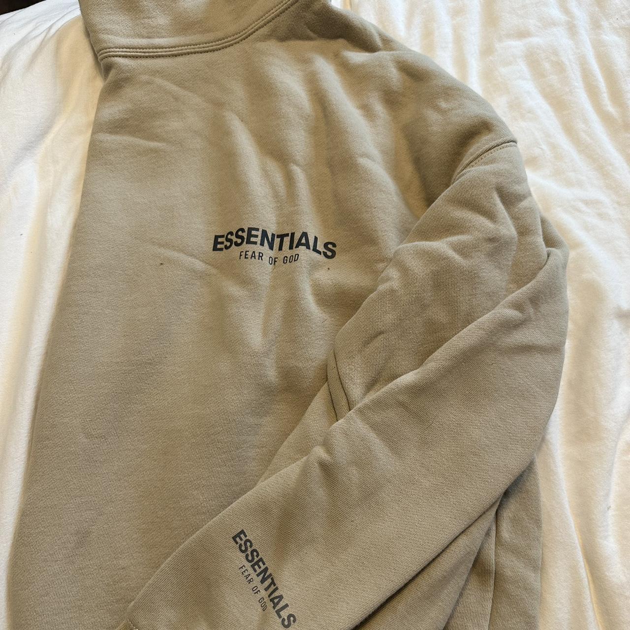 Beige Essentials mock neck sweatshirt Worn... - Depop