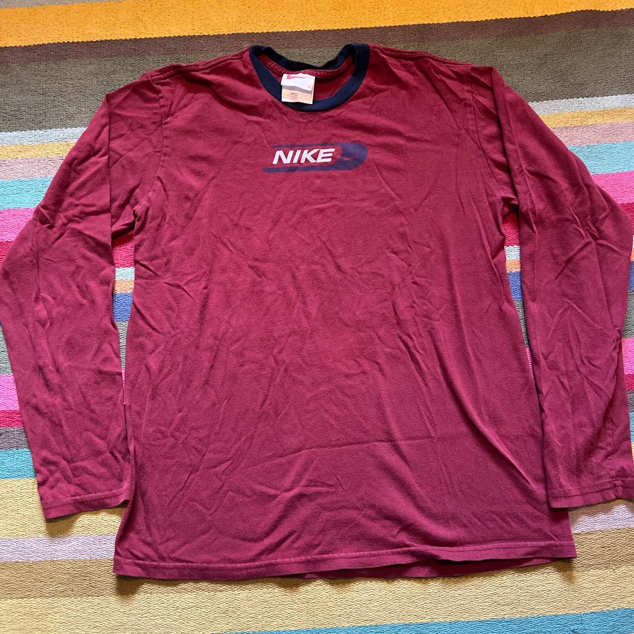 Vintage Nike long sleeve t shirt would fit women’s... - Depop