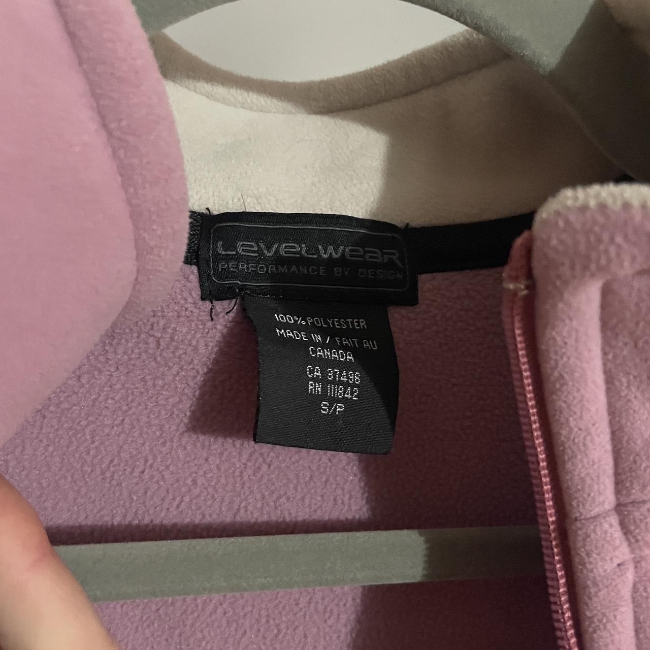 level wear ski jacket in pink and cream size smal - Depop