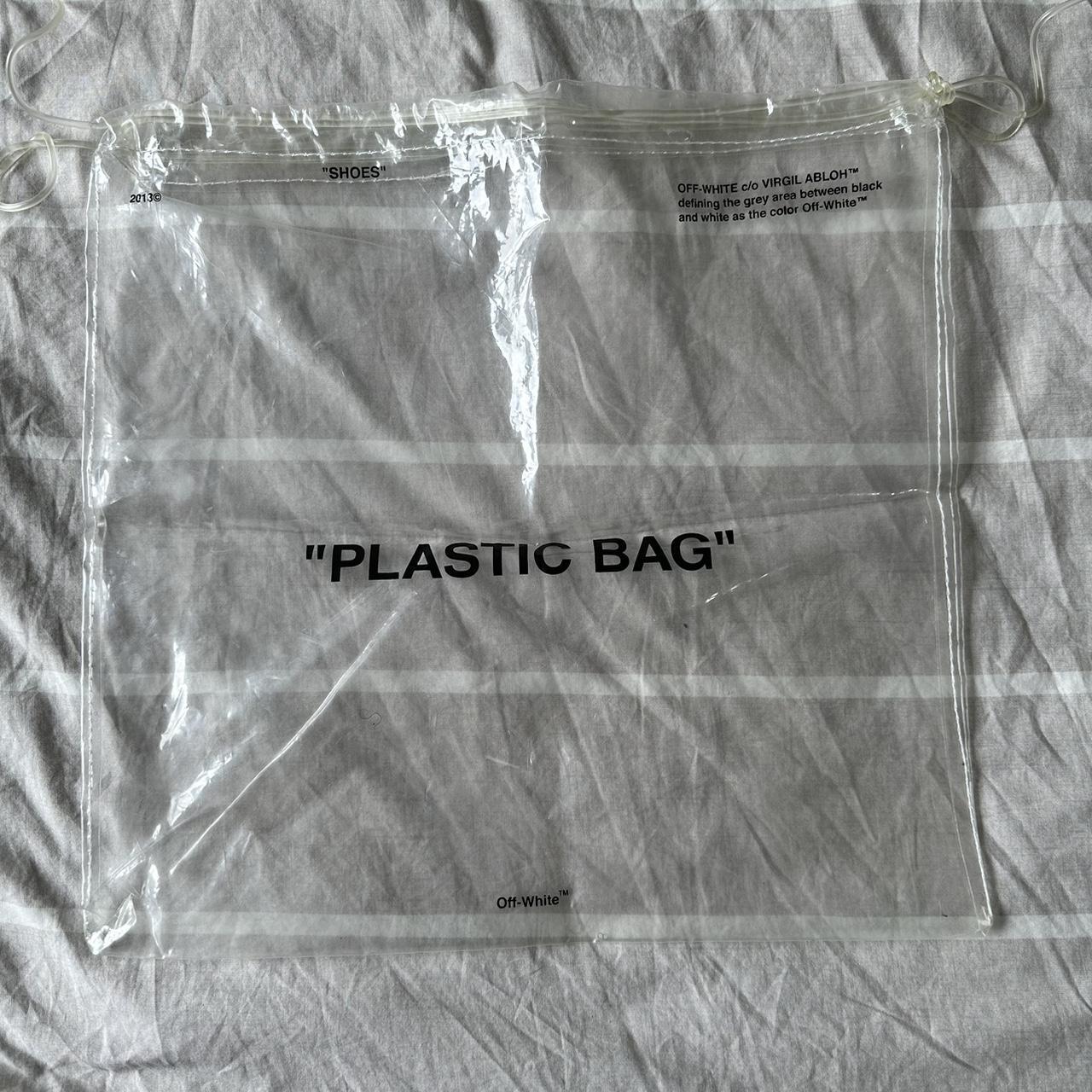 OFF-WHITE PLASTIC BAG HAVEN’T USED BUT HAS BEEN IN... - Depop