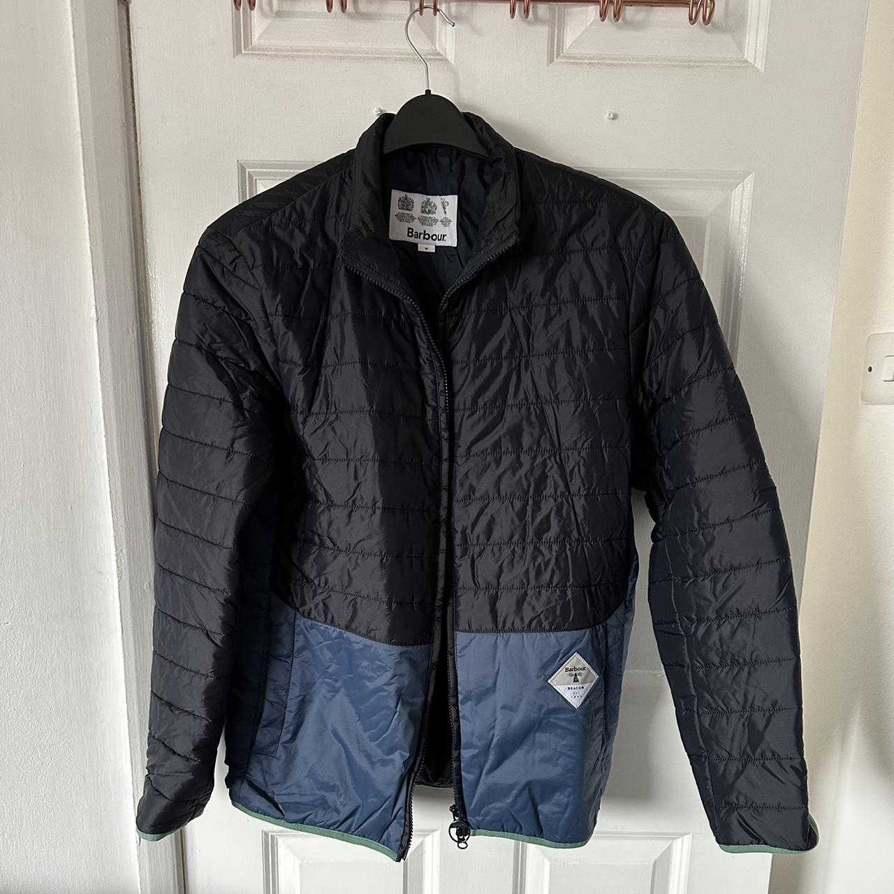 Blue Barbour jacket with green trim Amazing... - Depop