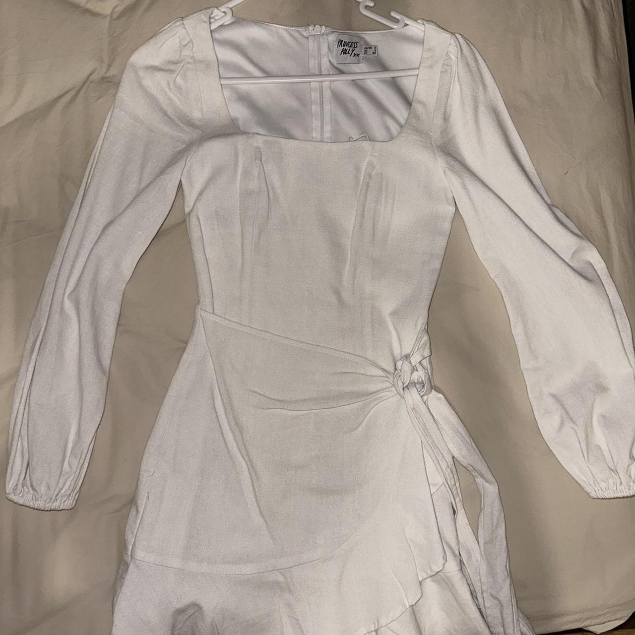 Princess polly white mini dress - size 4 - worn... - Depop