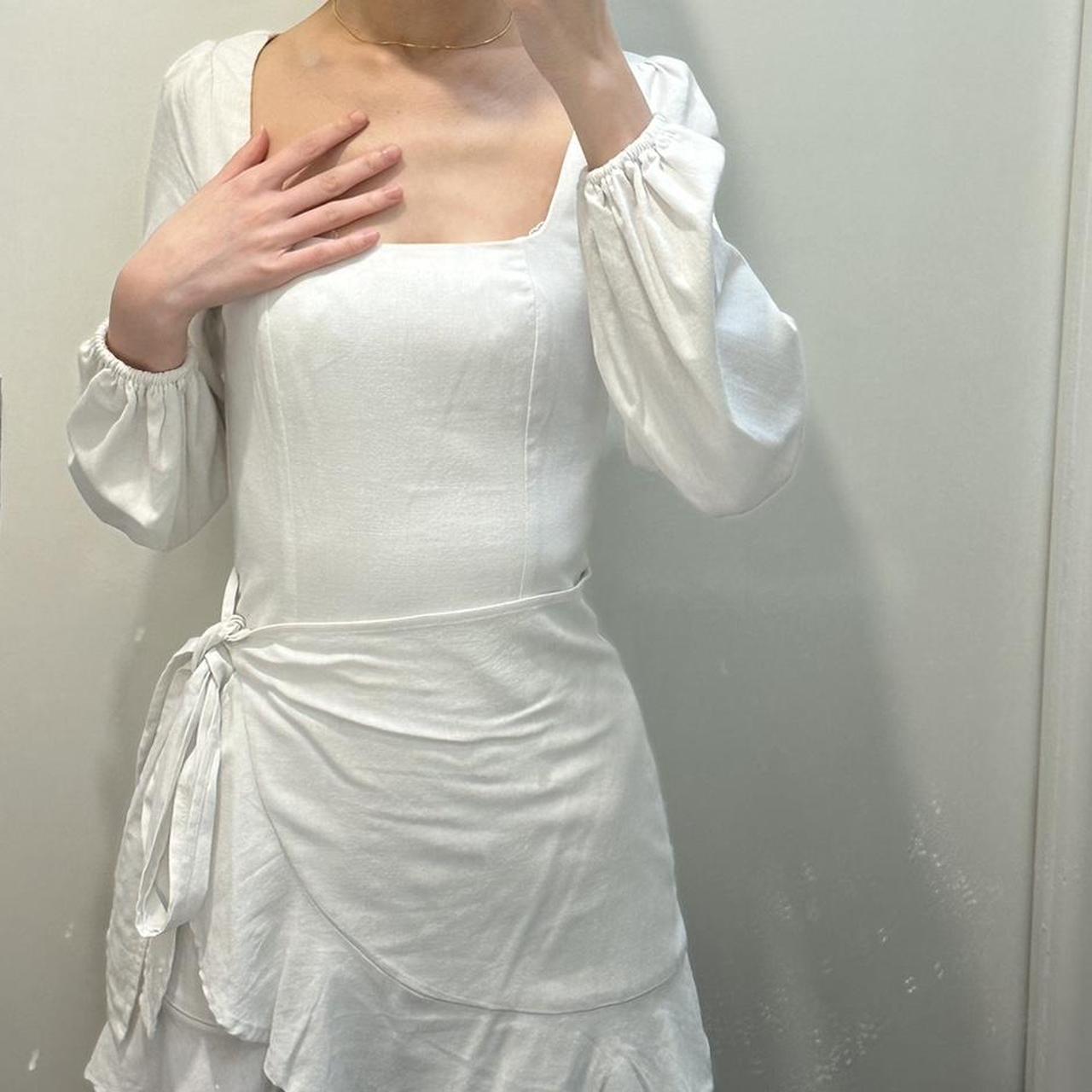 Princess polly white mini dress - size 4 - worn... - Depop