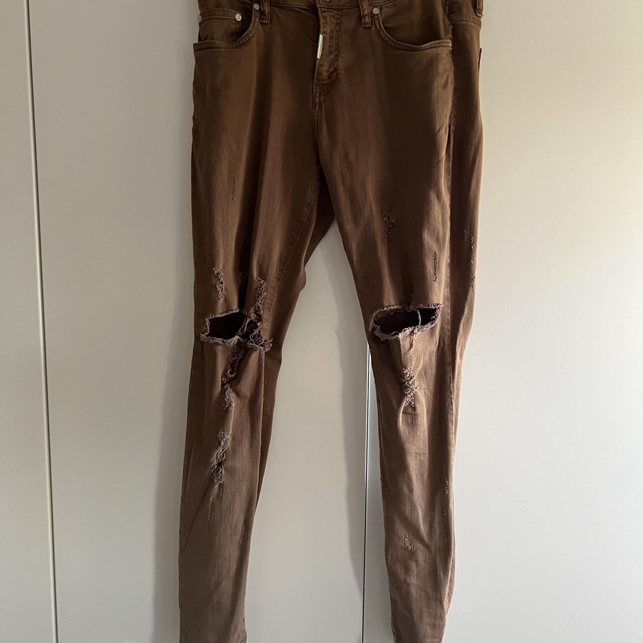 Mens Represent Essential Jeans with Ripped Knees and... - Depop