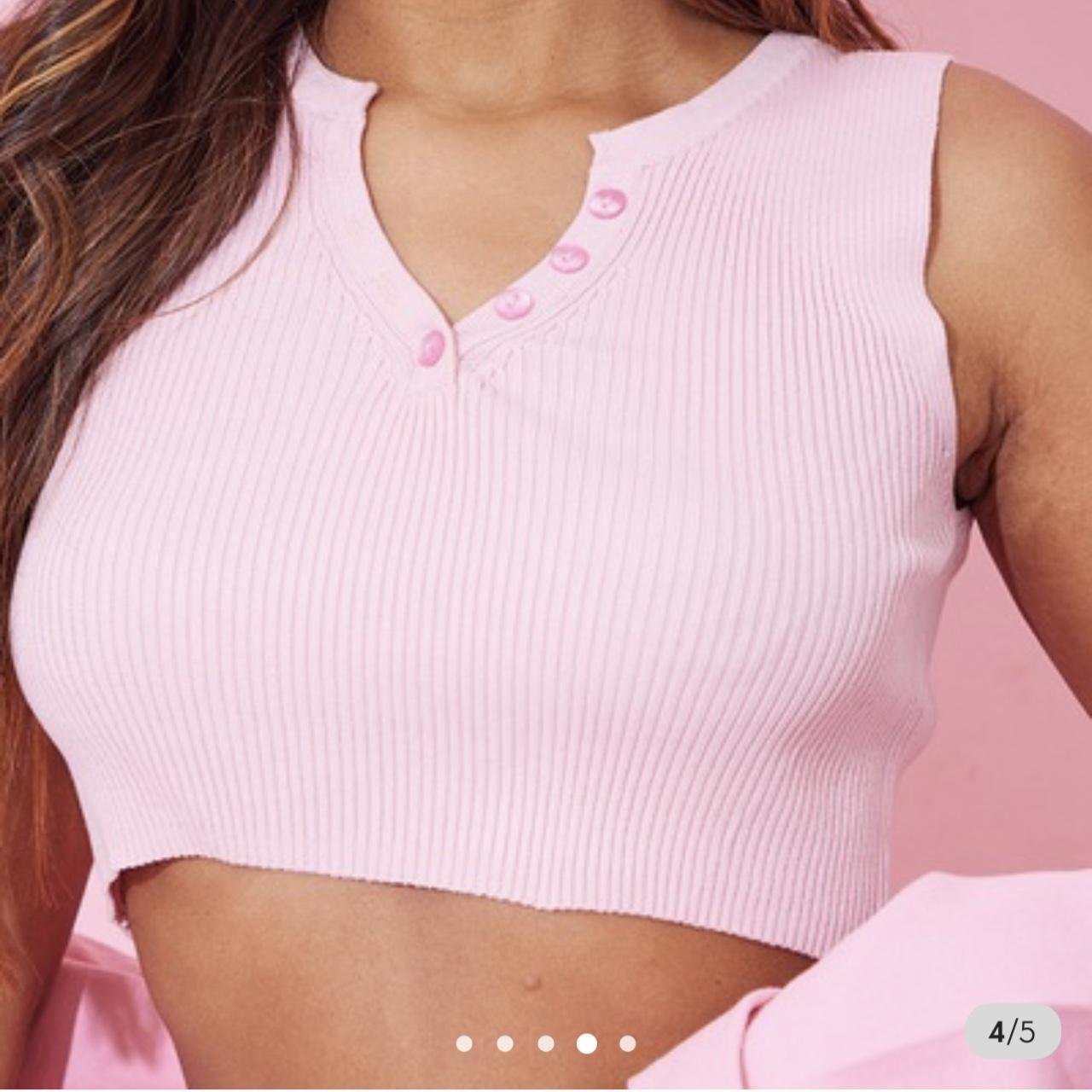 baby pink knitted ribbed crop top #knitted #ribbed... - Depop baby pink knitted ribbed crop top #knitted #ribbed... - Depop