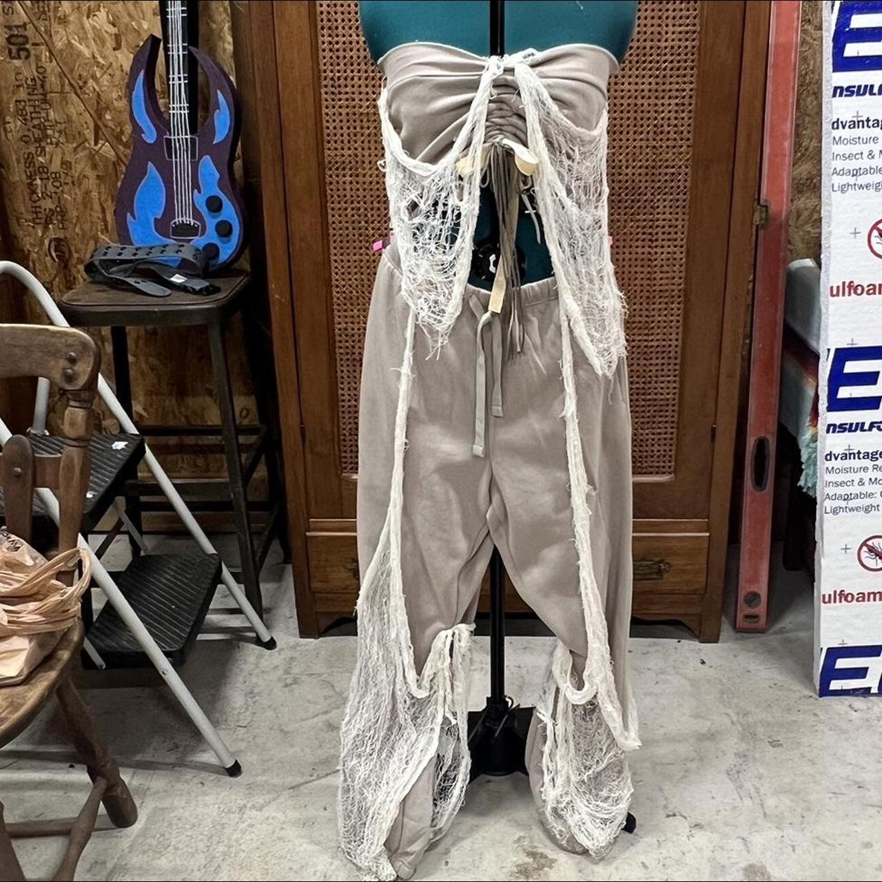 One of a kind Subversive basics Beige two piece set... - Depop