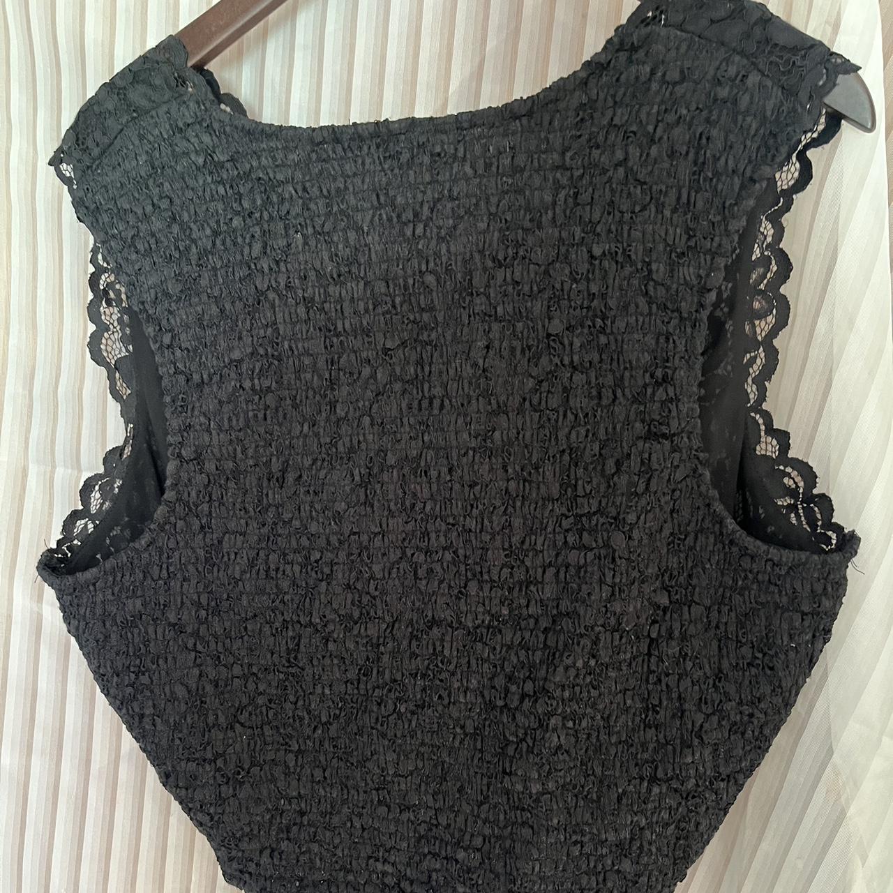 Express Black Lace Tank. Rungs big and is cropped.... - Depop