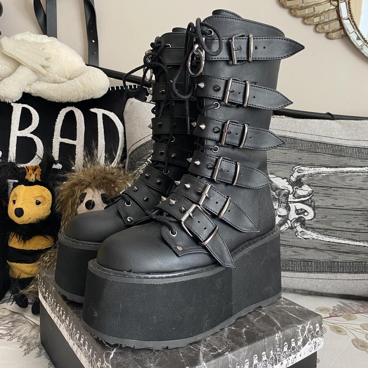 Demonia Damned 225 Gothic Platform Boot In perfect... - Depop