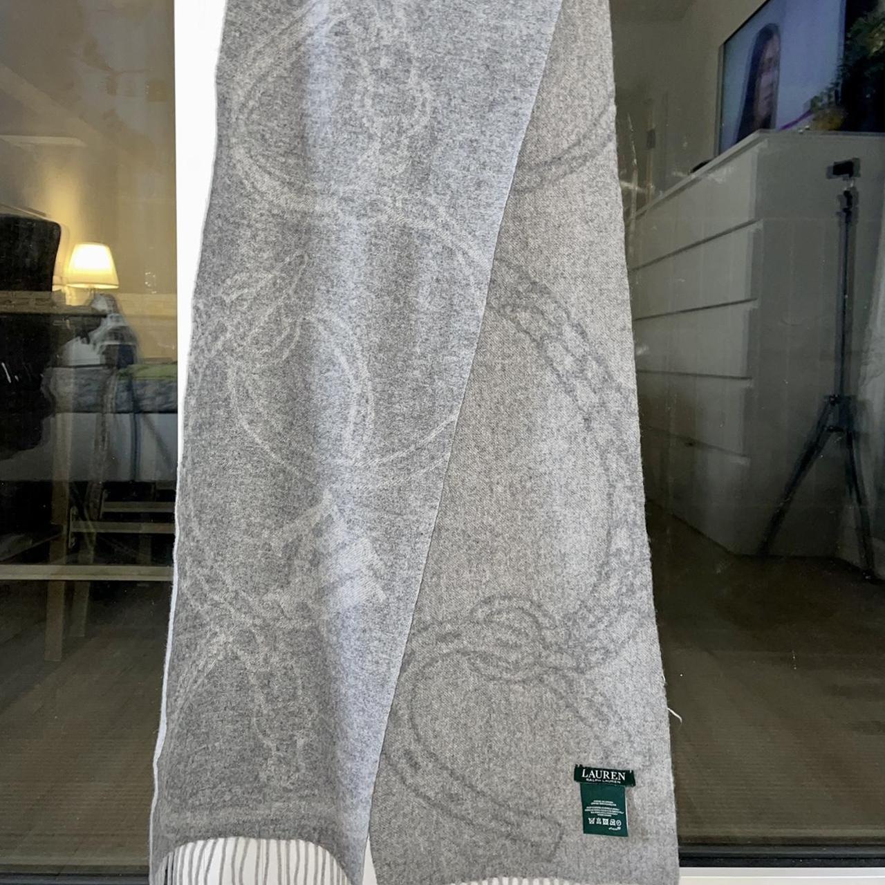100% Authentic Grey Ralph Lauren Scarf Brand new... - Depop