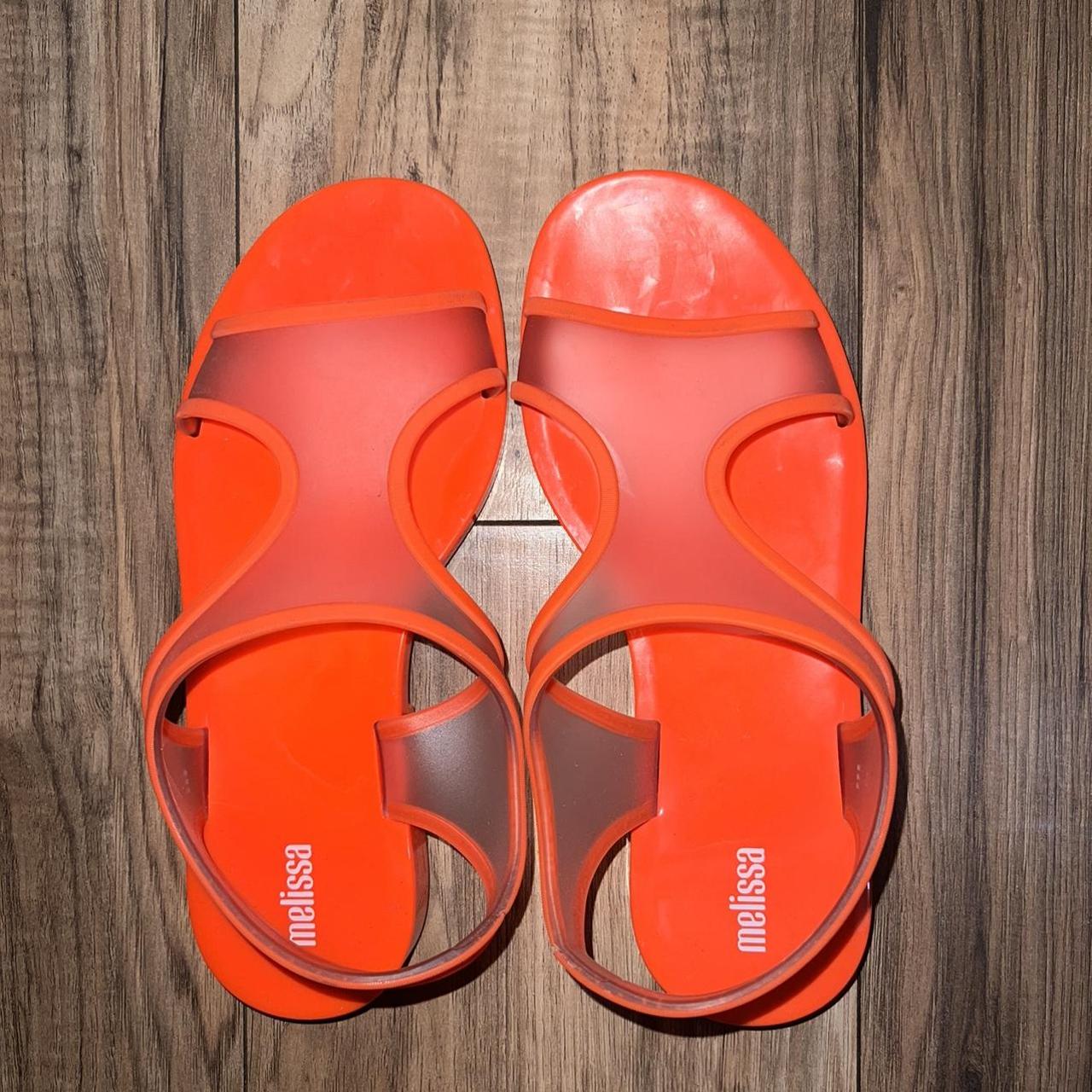 Melissa neon orange bikini sandal .. look soo cute... - Depop