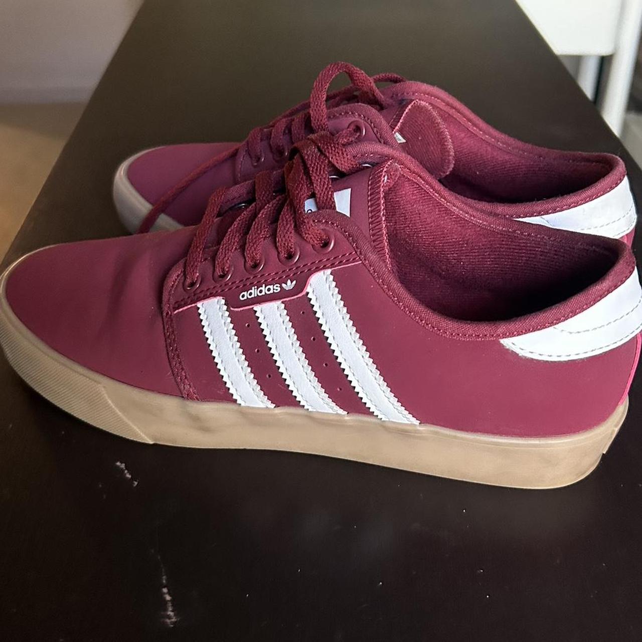 Maroon Adidas Shoes ♥️ literally the perfect fall... - Depop