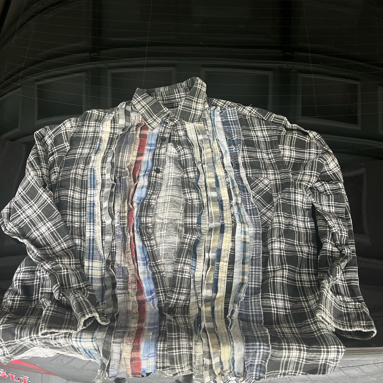 Needles rebuild flannel shirt size M RRP $350 - Depop