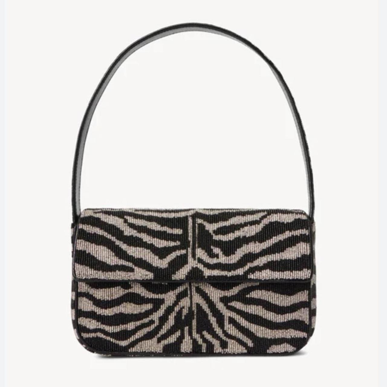 🪩 STAUD ZEBRA TOMMY BAG 🪩 worn 3x, extra beads... | Depop