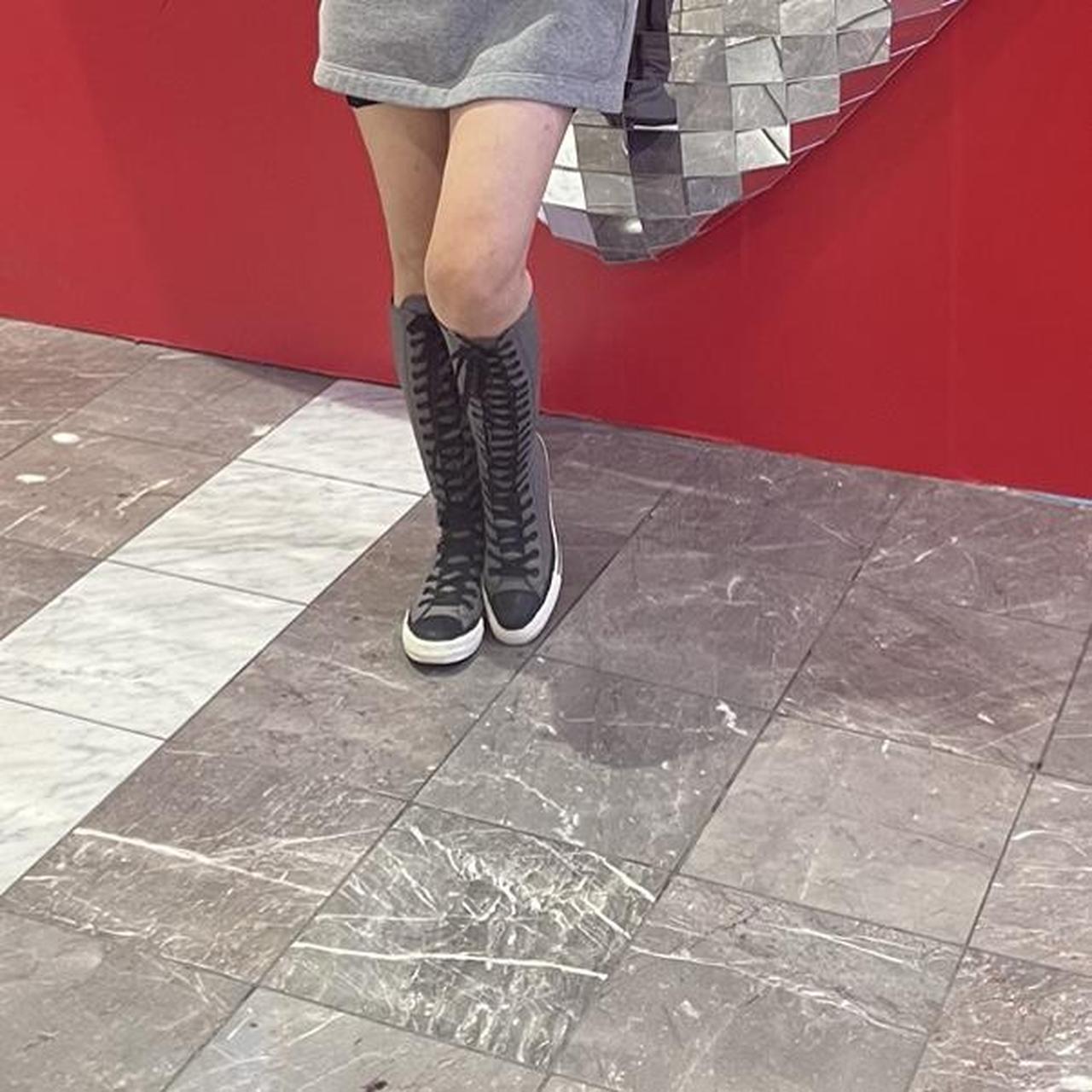 RARE vintage 2000s knee high hi converse punk goth... - Depop