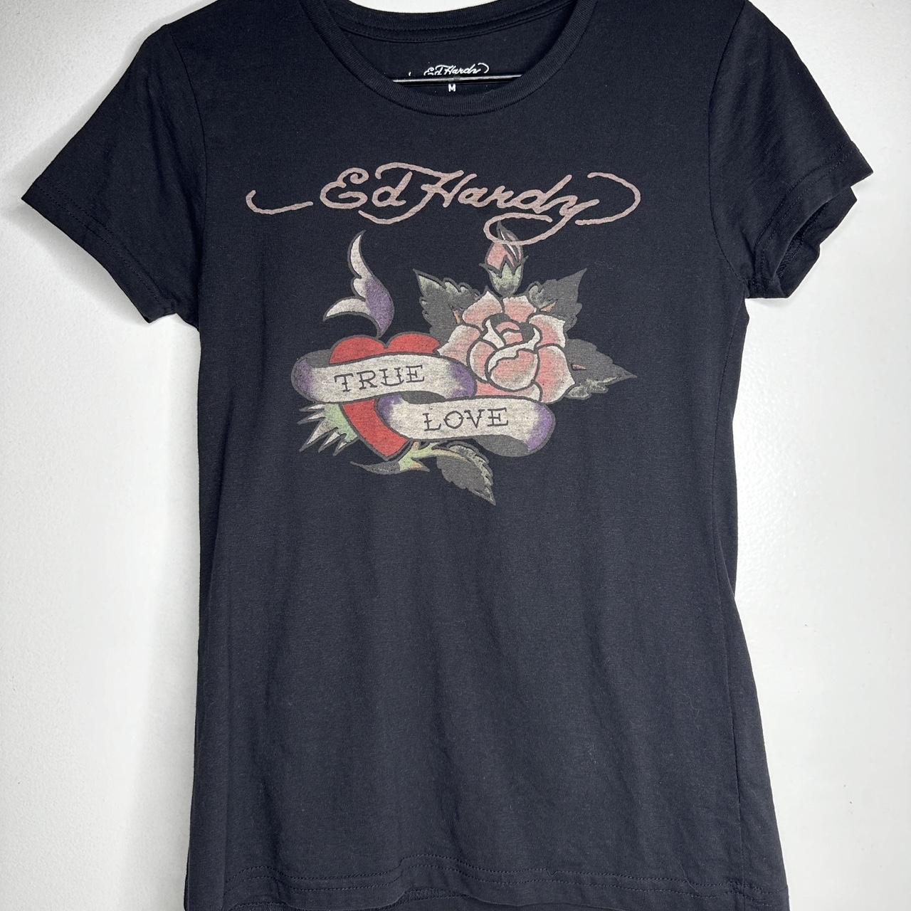 Ed Hardy fitted printed tee - Depop