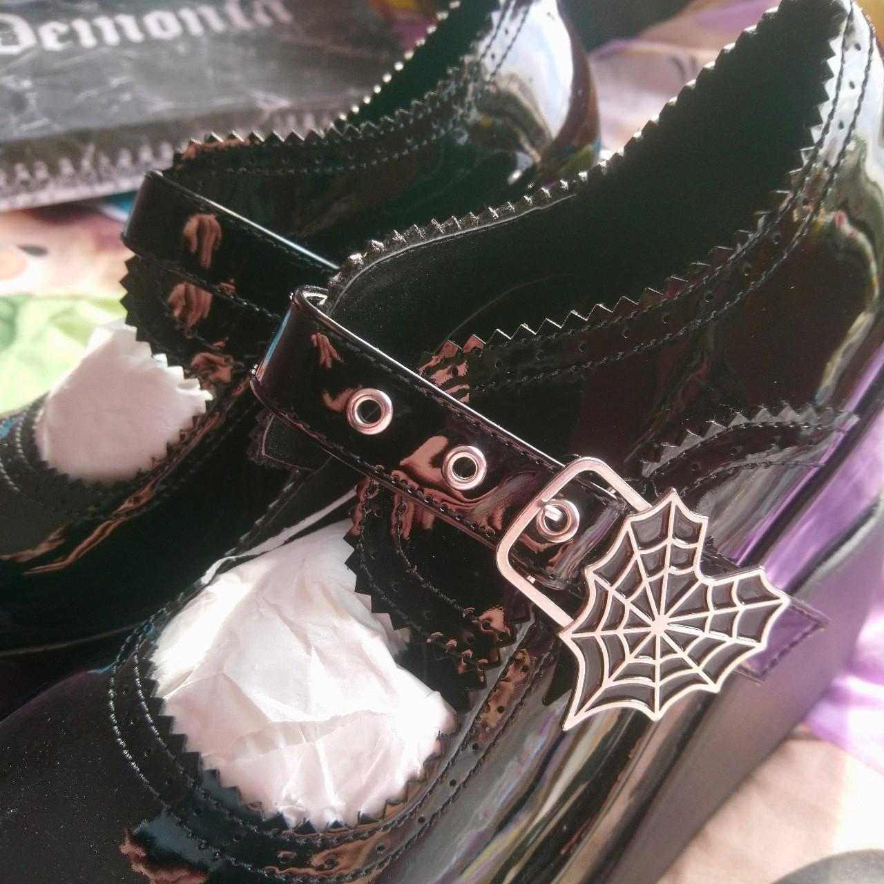 Demonia void 38 patent black platform Mary Jane's.... - Depop