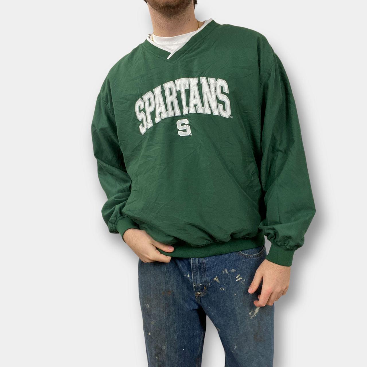 Men's vintage Spartans American football pullover... - Depop