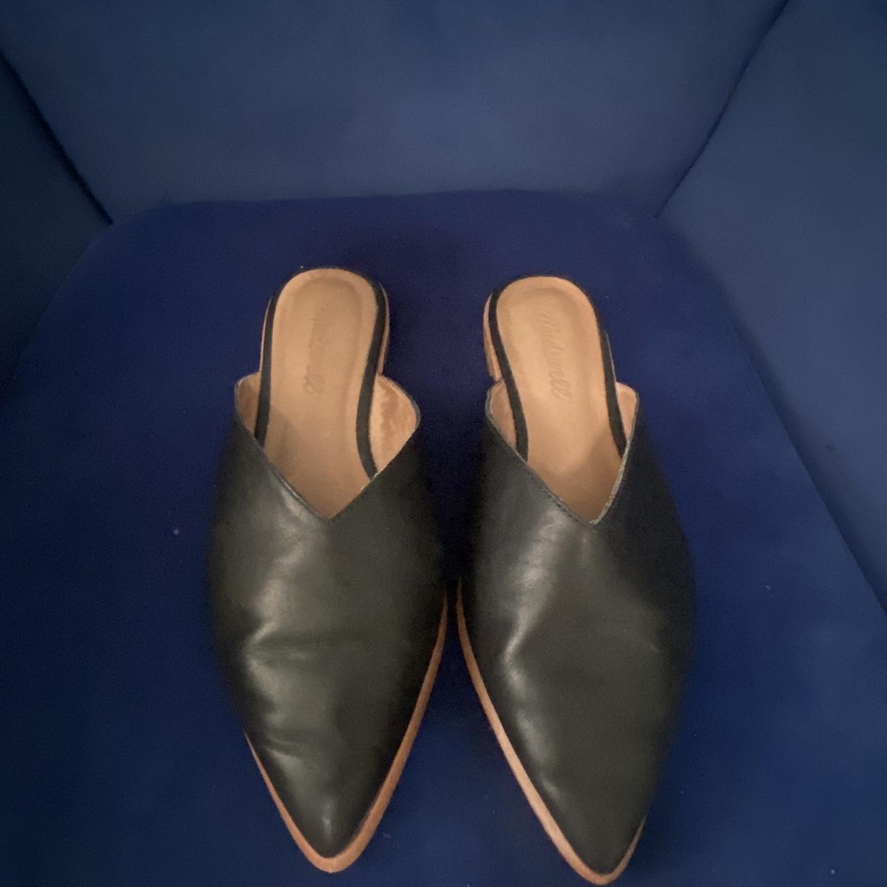 Madewell Emilia Leather Flat Mules Size 7.5 - Depop