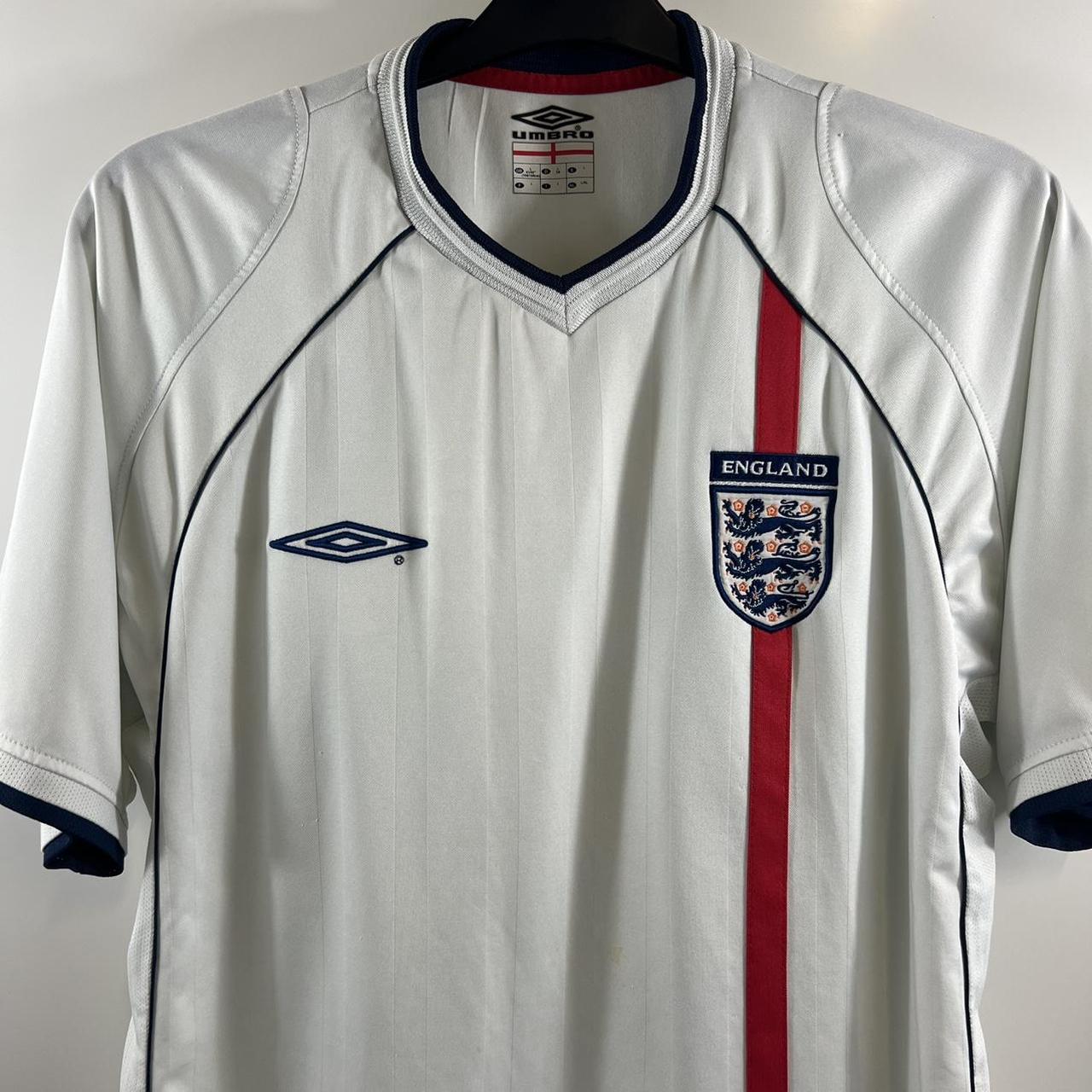 England Home Football Shirt 2001/03 Adults Large... - Depop