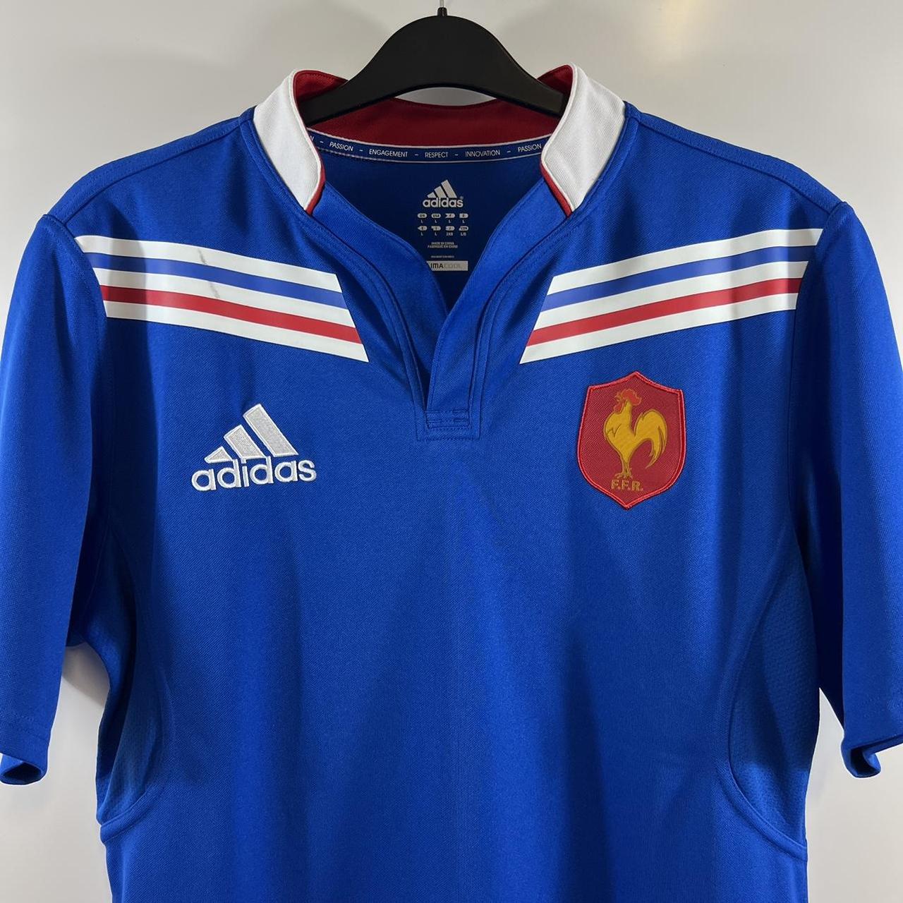 France Home Rugby Shirt 2012/13 Adults Large Adidas... - Depop