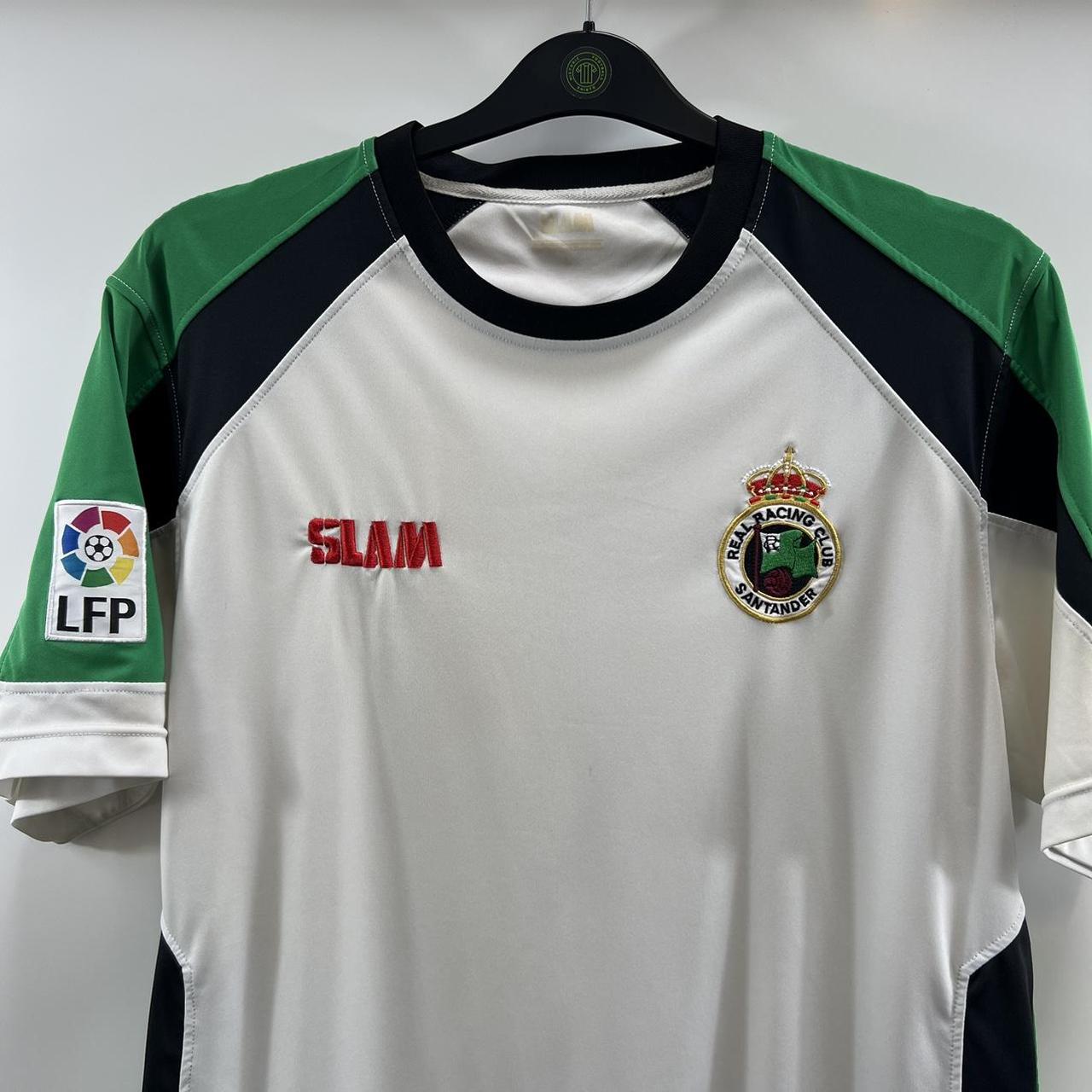 Racing Santander Home Football Shirt 2009/10 Adults... - Depop