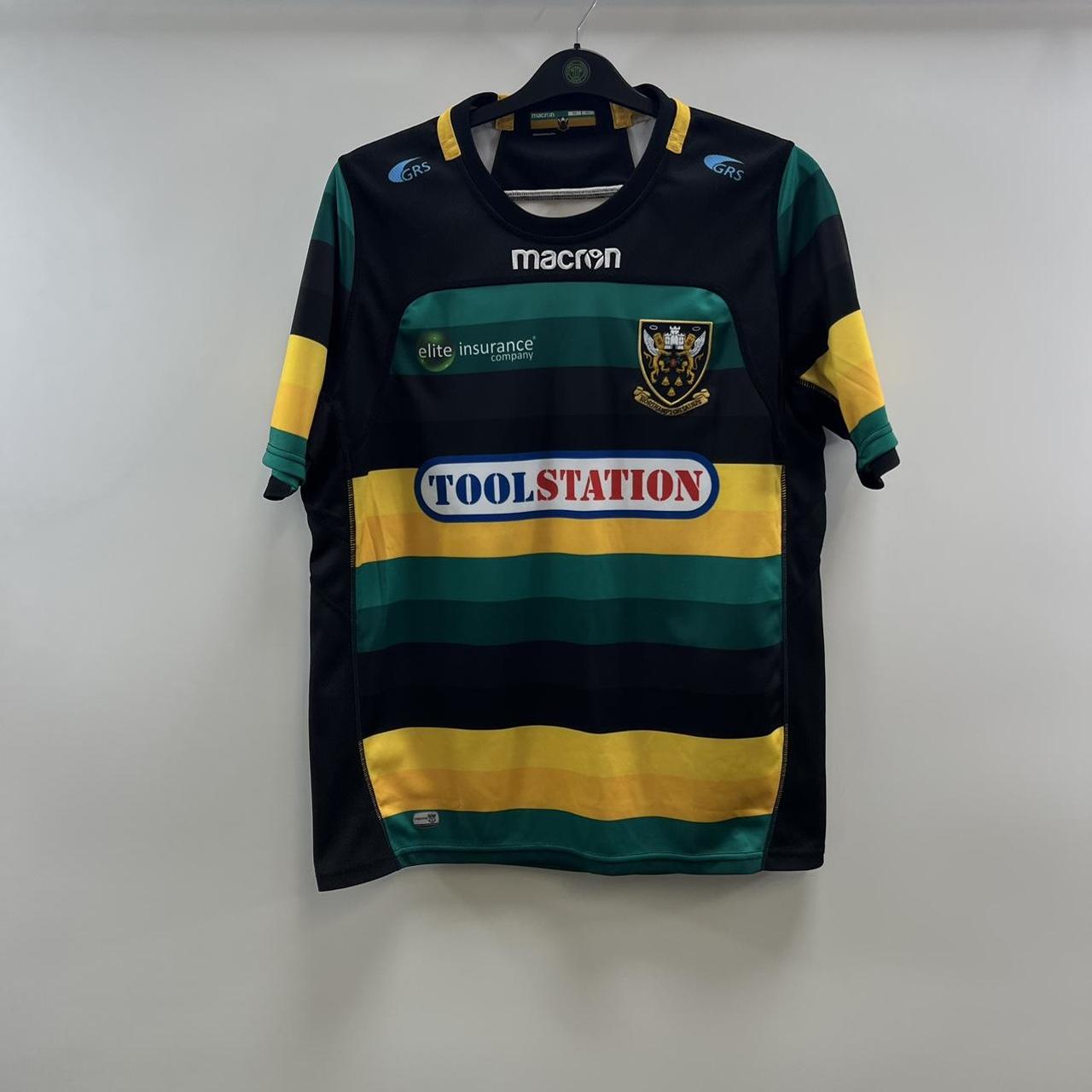 Northampton Saints Home Rugby Shirt 2017/18 Adults... - Depop