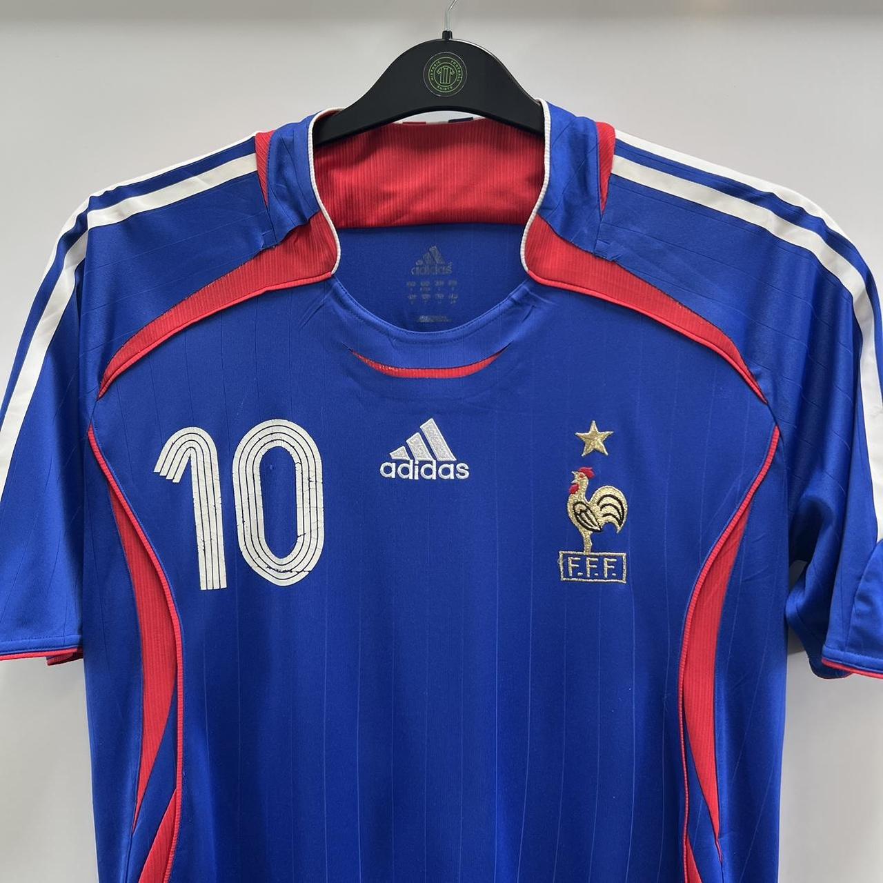 France Player Issue Zidane 10 Home Football Shirt... - Depop