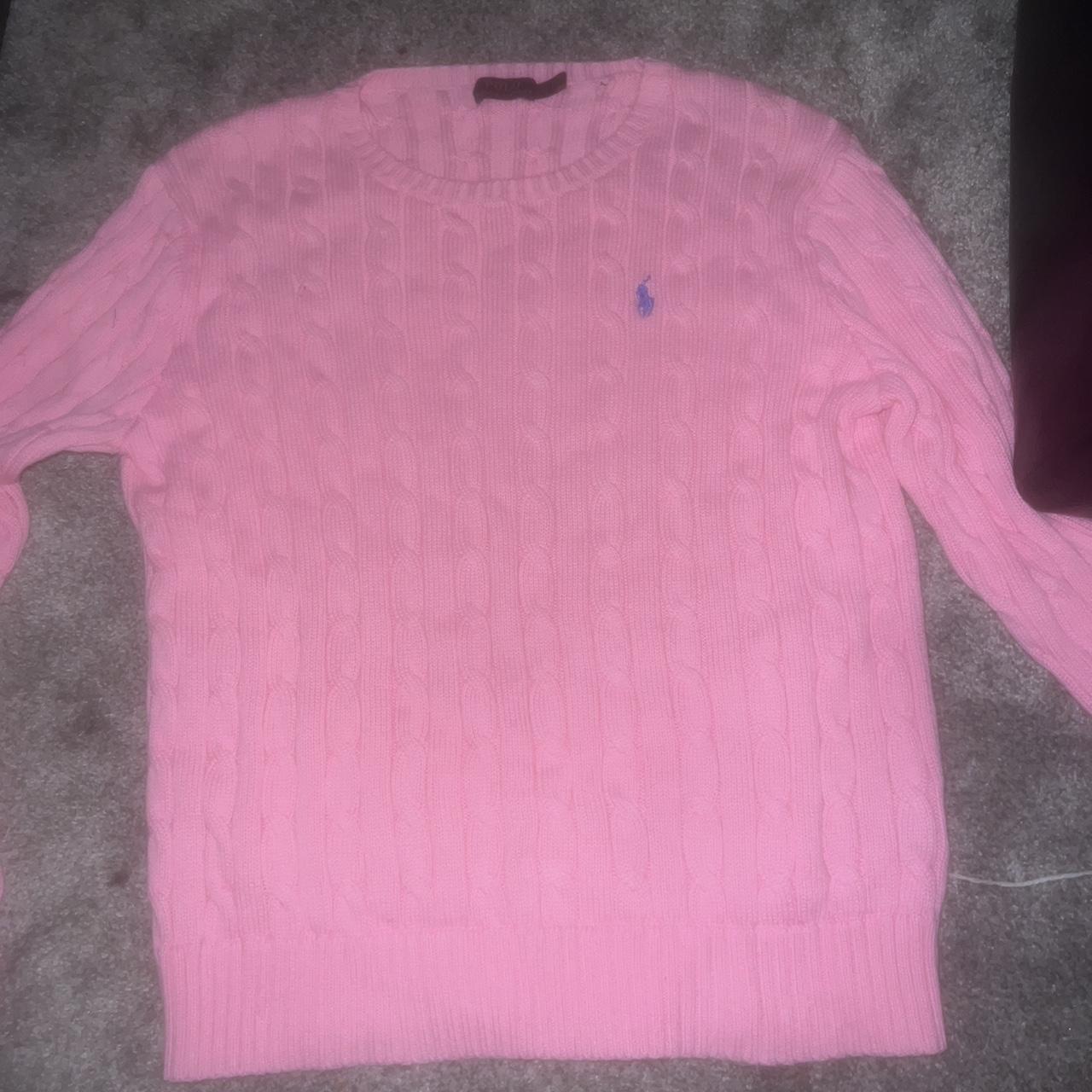 Polo Ralph Lauren pink sweater. Super cute! Will fit... - Depop