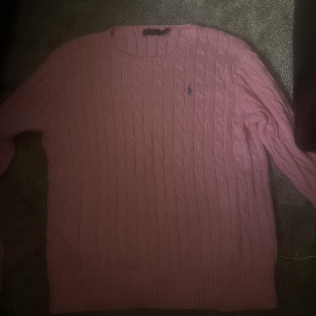 Polo Ralph Lauren pink sweater. Super cute! Will fit... - Depop