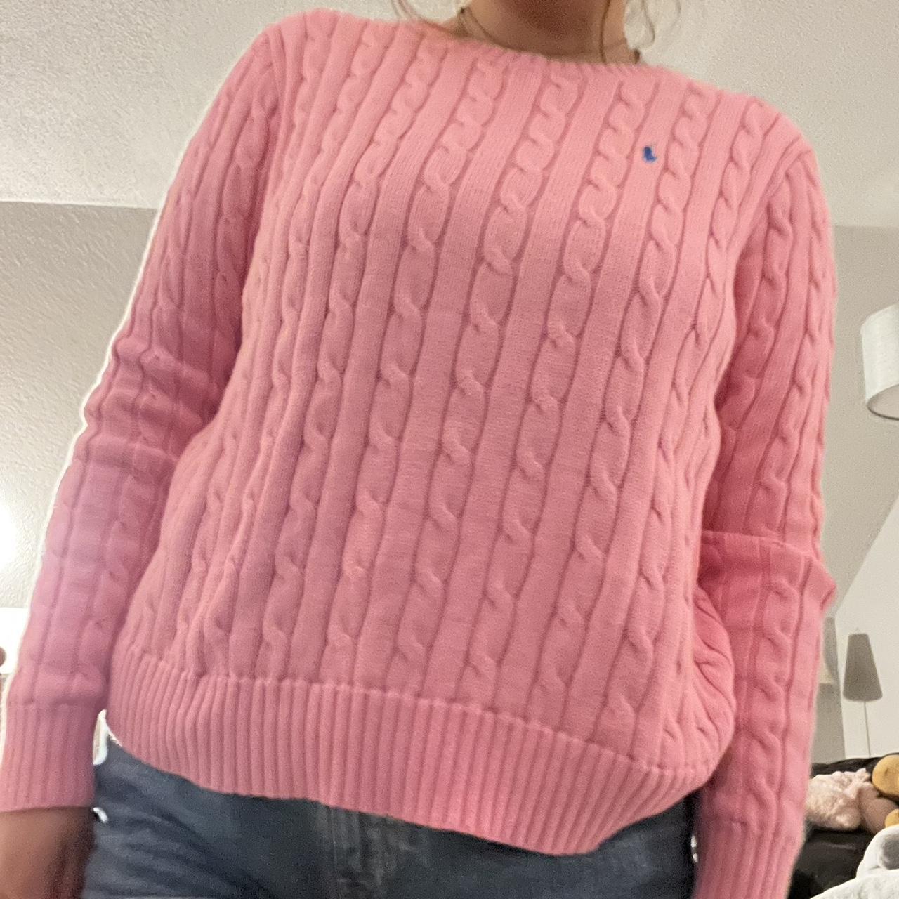 Polo Ralph Lauren pink sweater. Super cute! Will fit... - Depop