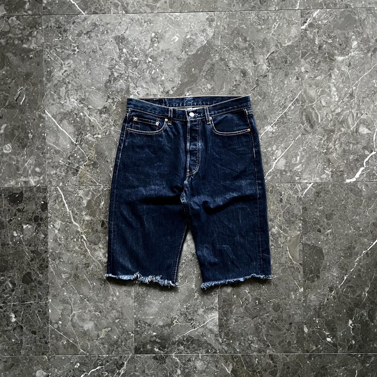 Levi’s Jorts with frayed edges Measurements:... - Depop