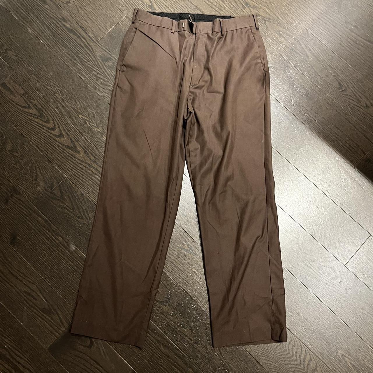 33x30 BROWN VINTAGE SLACKS #vintage #slacks #classic - Depop