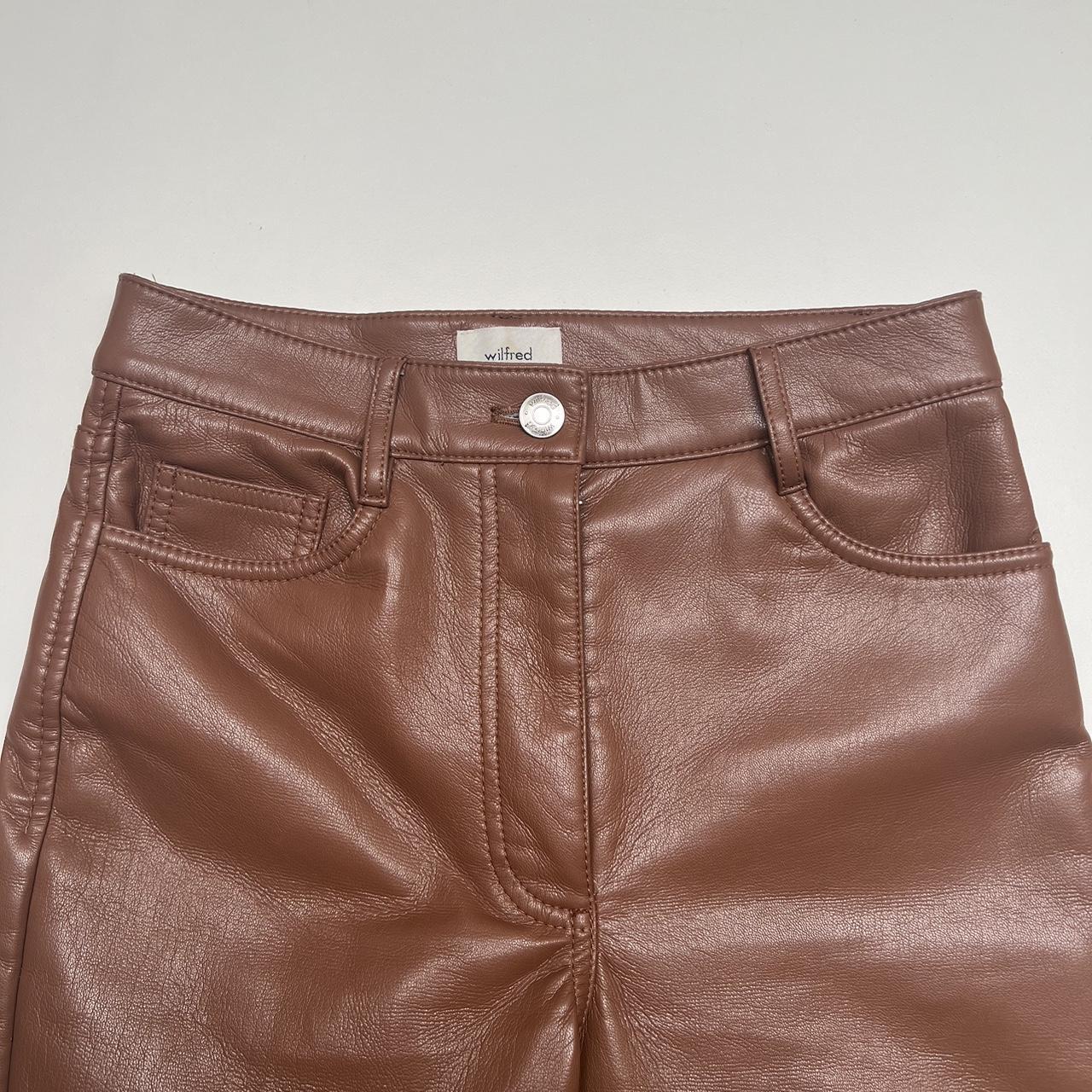 ARITZIA THE MELINA PANT LEATHER PANTS SIZE 0 Pocket... - Depop