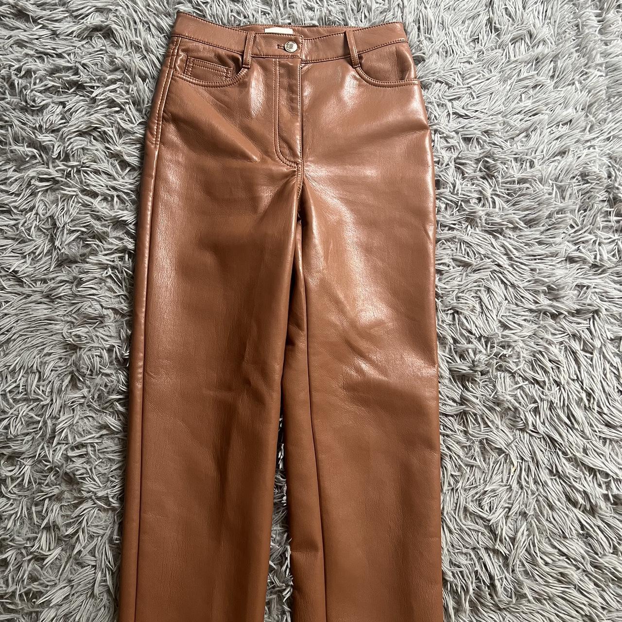 ARITZIA THE MELINA PANT LEATHER PANTS SIZE 0 Pocket... - Depop