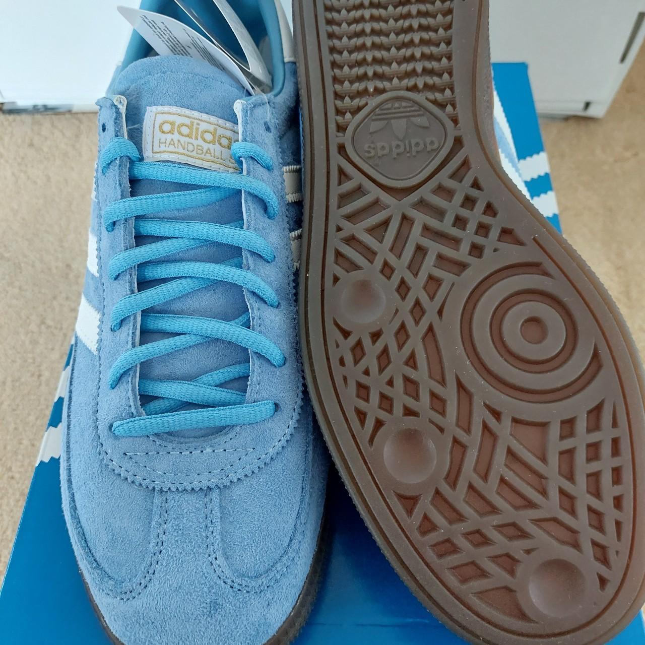 Adidas Originals handball spezial light blue mens... - Depop