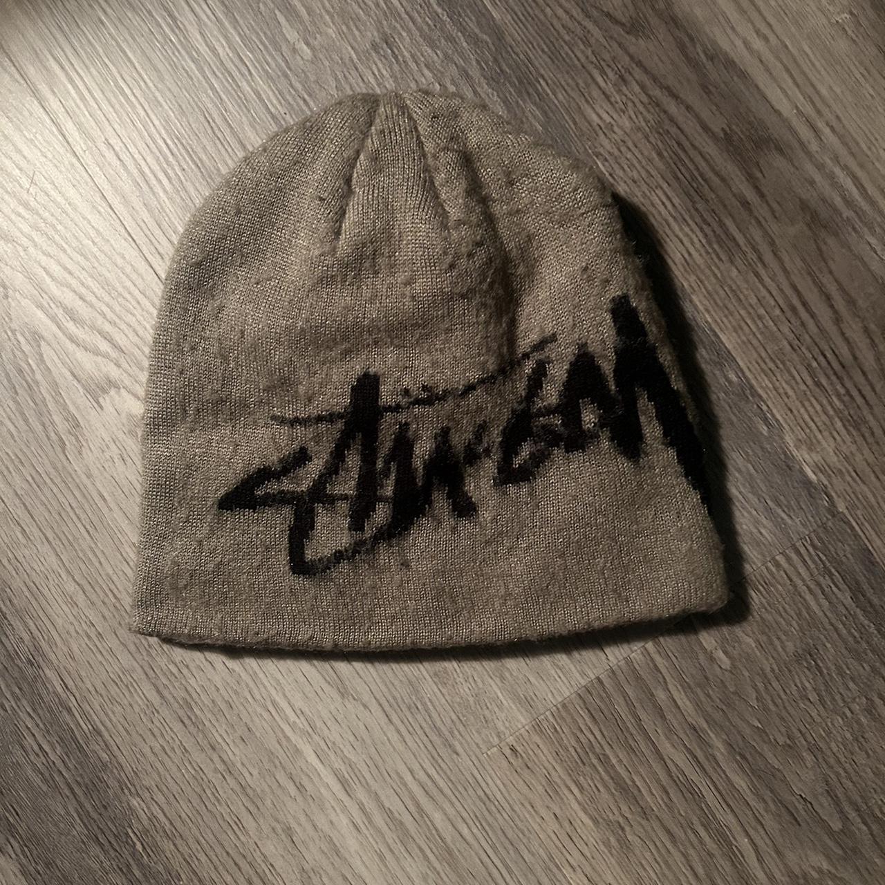Stussy brushed out skull cap beanie barely worn but... - Depop