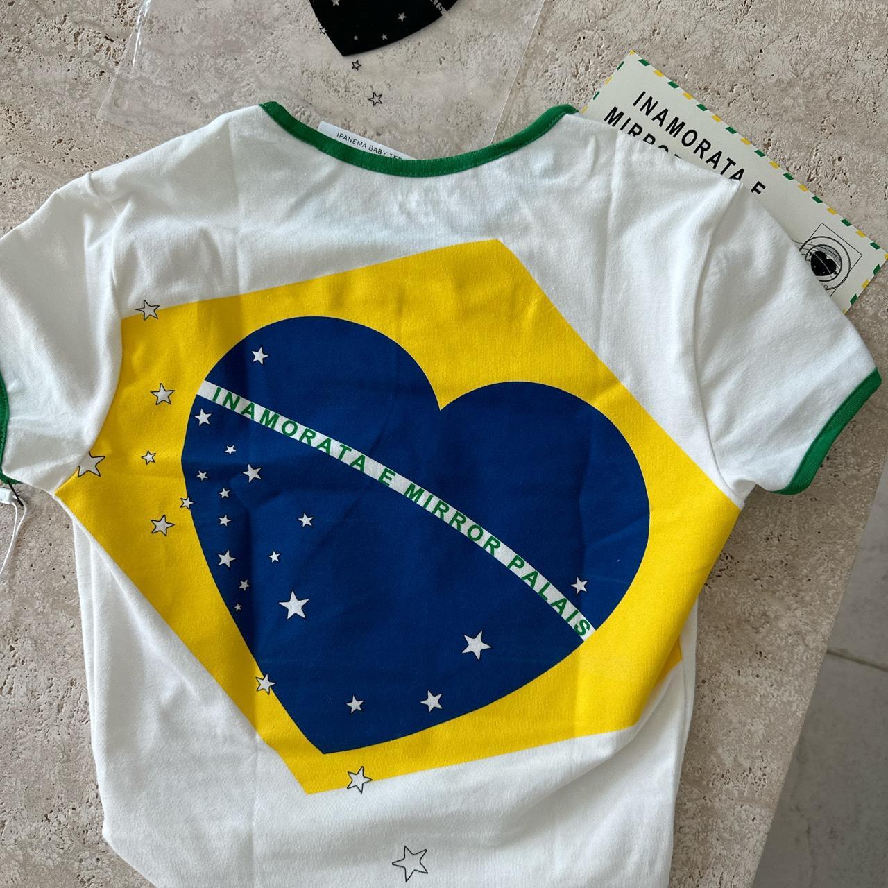 Inamorata x mirror palais ipanema baby tee White -... - Depop
