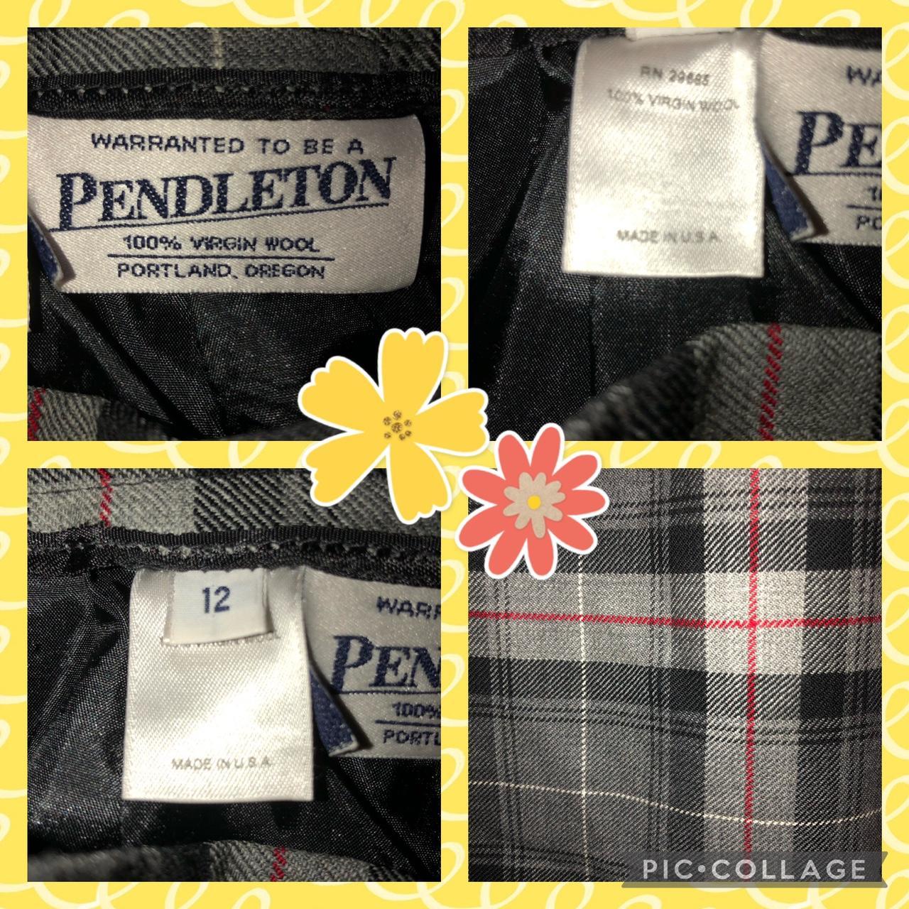 Pendleton 100% Pure Virgin Wool Gray Plaid Maxi... - Depop