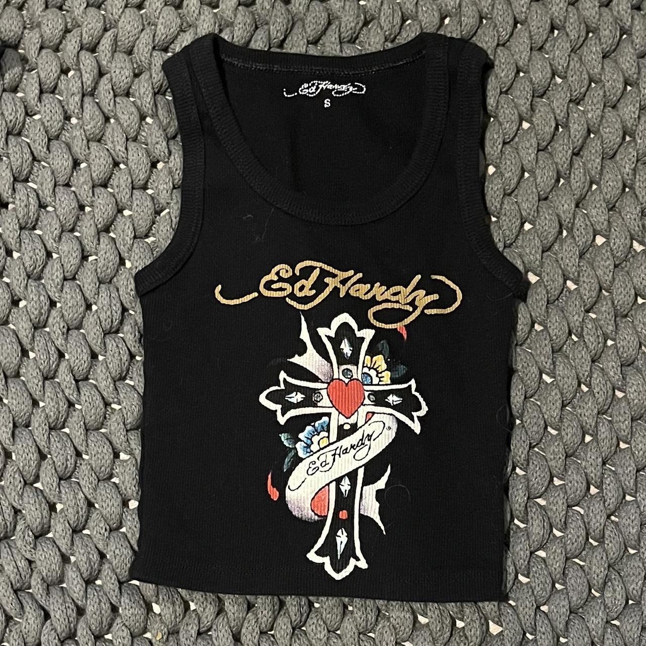 ed hardy tank top from urban outfitters!! size small - Depop