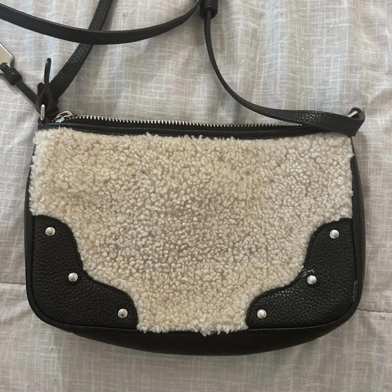 Coach leather shearling crossbody - used , great... - Depop