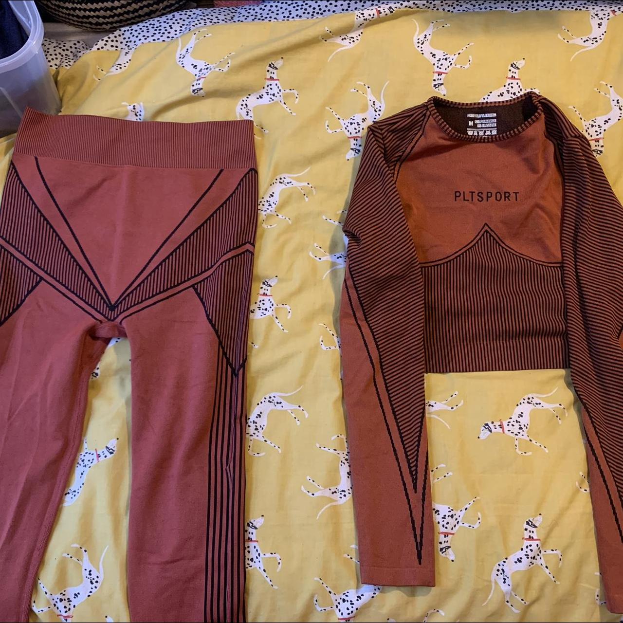 Beautiful burnt orange matching PLT gym set🍊 Worn... - Depop