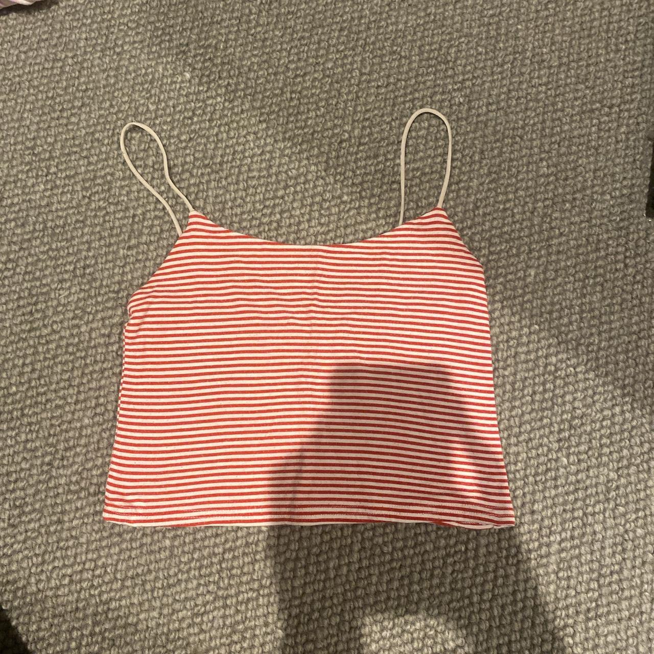 Pacsun basics red and white striped top - has some... - Depop