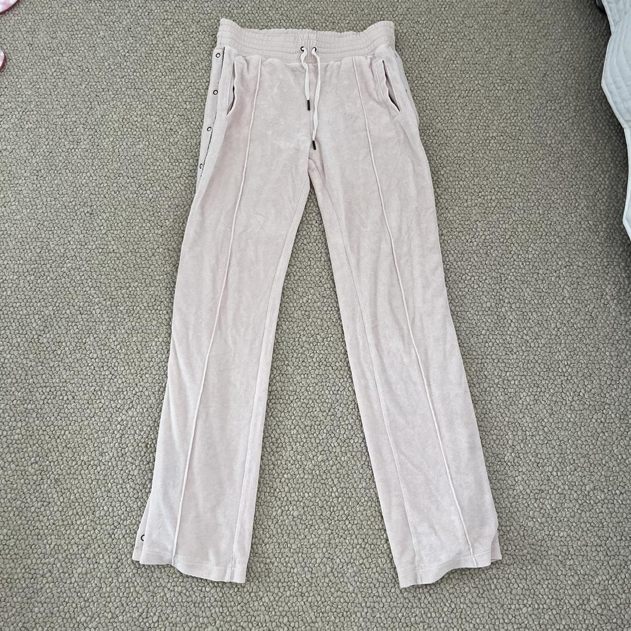 Sugarfree baby pink terry towelling flare tracksuit... - Depop
