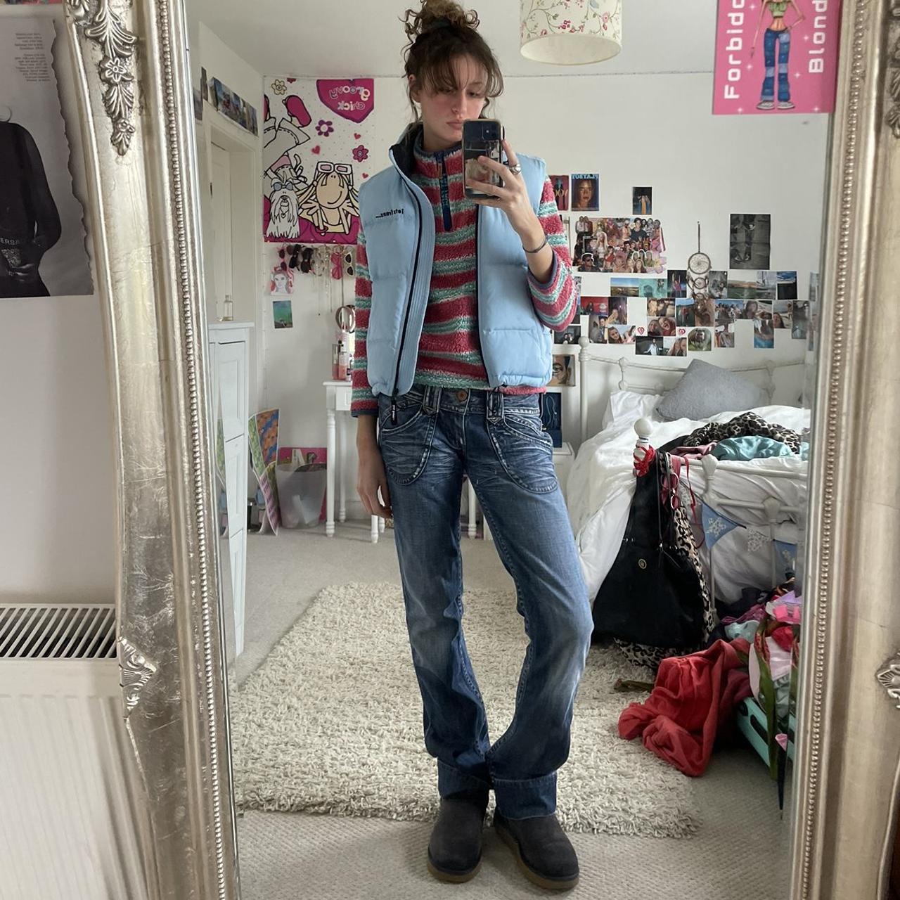 stripe fat face fleece pink and blue 3/4 zip 🪬 Seen... - Depop