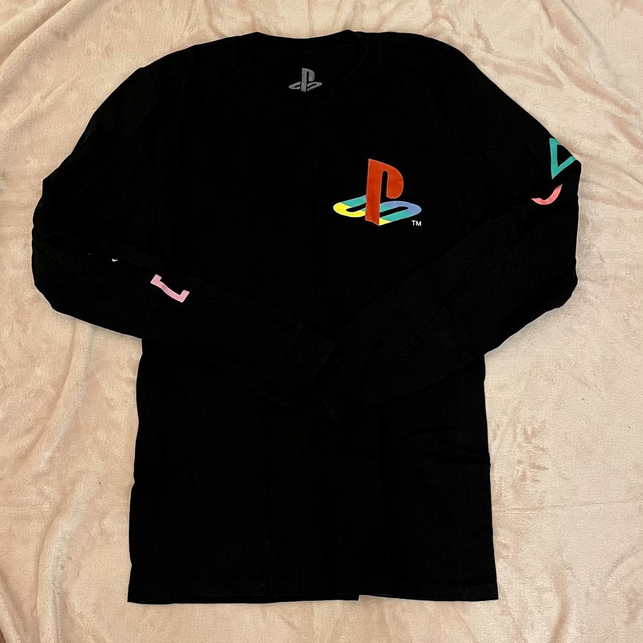 Black Playstation shirt marked S Length: 28... - Depop