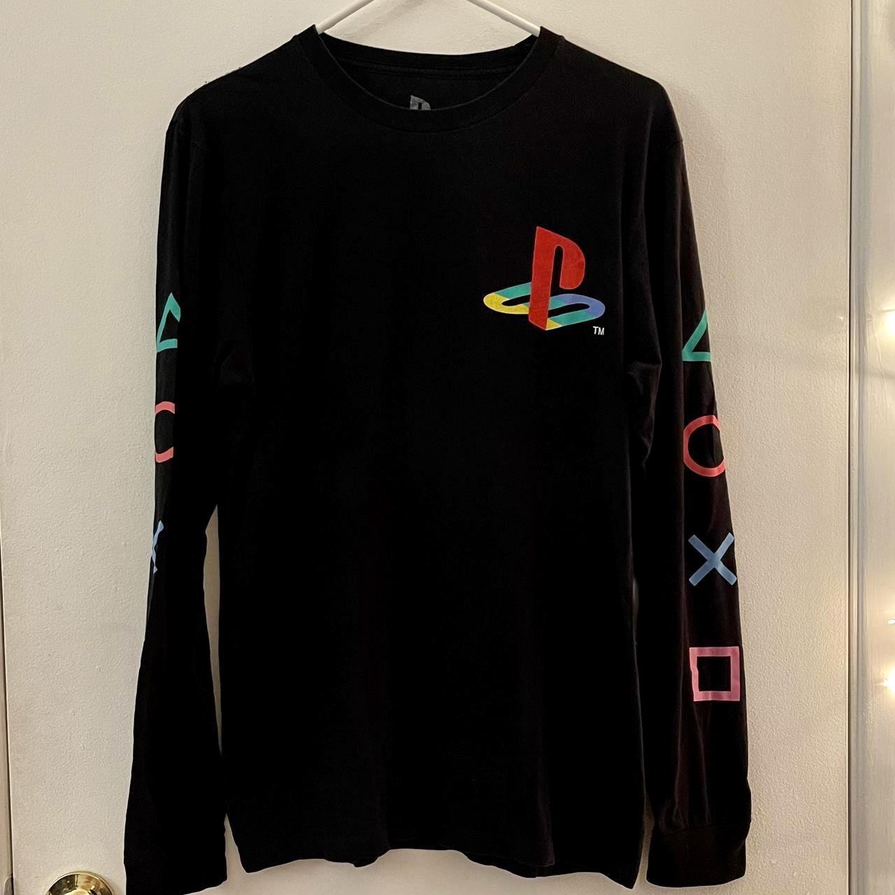 Black Playstation shirt marked S Length: 28... - Depop